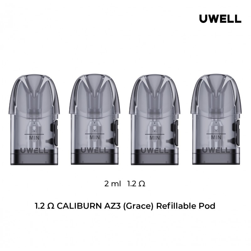 Uwell Caliburn AZ3 (Grace) Refillable Pods 4pk, caliburn a3s pod kit ... Uwell Caliburn AZ3 (Grace) Refillable Pods 4pk, caliburn a3s pod kit ...